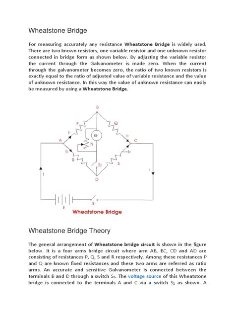 wheatstone bridge circuit theory and principle electrical engineering