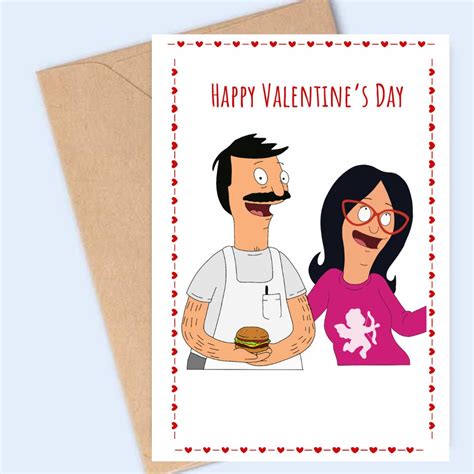 Bobs Burgers Inspired Valentines Day Bundle Bobs Burgers Digital Cards