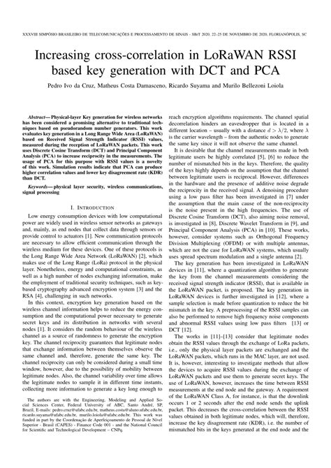 pdf increasing cross correlation in lorawan rssi based key generation