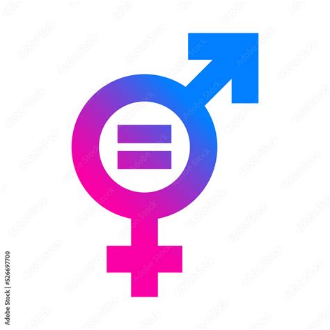 Concepto De Igualdad De Género Símbolo De Igualdad Hombre Y Mujer