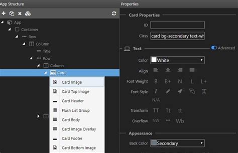 app connect bootstrap 4 cards version 2 extensions dmxzone