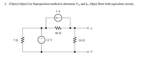 Solved Use Superposition Method To Determine V Oc And I Sc