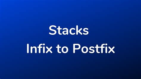 stack infix to postfix c language youtube