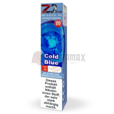 7days Vape Einweg E Zigarette Cold Blue Shop Für Shisha Tabak E 7 49