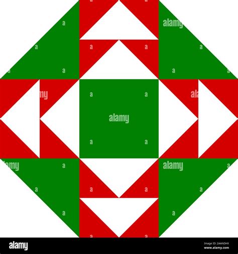 Barn Quilt Pattern Amish Patchwork Design Abstract Geometric Tiled