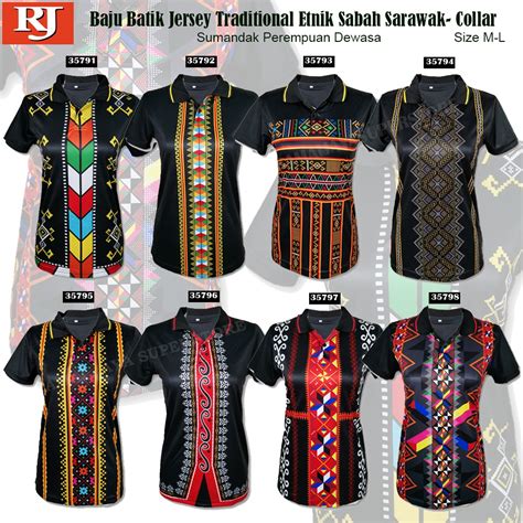 Small Cutting 🔥hotandwholesale🔥 Baju Jersey Traditional Etnik Sabah