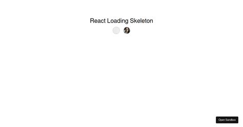 react loading skeleton with rounded image forked codesandbox