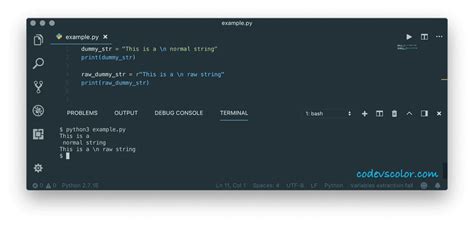 python raw strings explanation with examples codevscolor