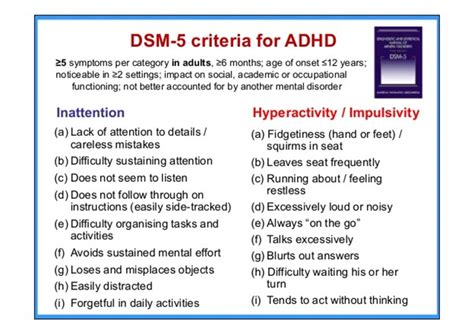 Dsm 5 Diagnostic Criteria For Adhd