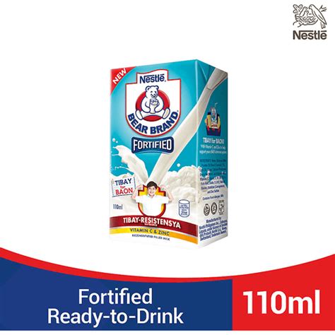 Bear Brand Fortified Milk 110ml Ready To Drink Walter Mart