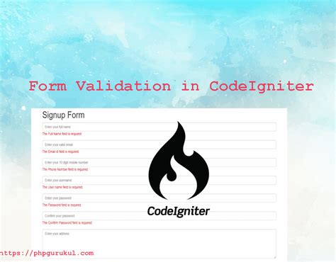 form validation in codeigniter form validation in ci