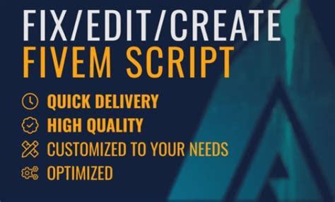 develop and create quality modify fivem script write game script custom