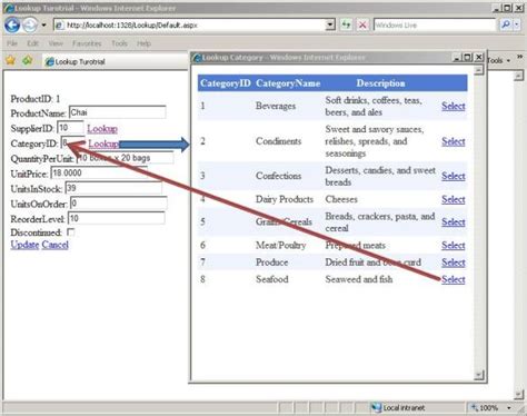asp using gridview control as lookup codeproject