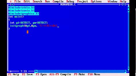 how to initialize graphics in turboc c youtube