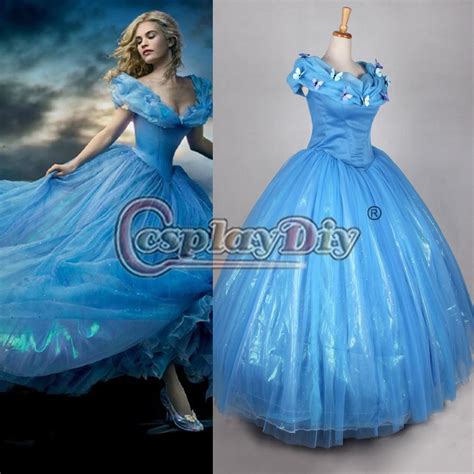 2015 Newest Movie Cinderella Princess Dresses Blue Deluxe Wedding Party