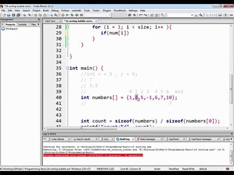 session 16 bubble sorting and nested for loop part 20 c programming