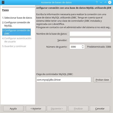 mysql libreoffice