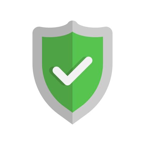 Green Approval Shield Vector Icon On White Background 7167603 Vector
