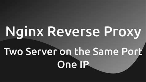 nginx reverse proxy set up multiple server on the same port one ip