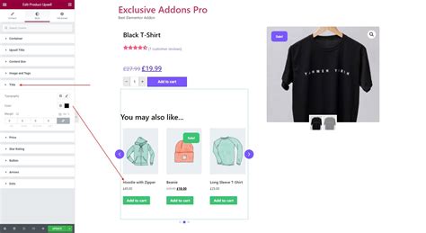 how to configure and style woo product upsell widget with elementor