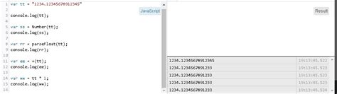 typescript javascript decimal precision lose after converting from