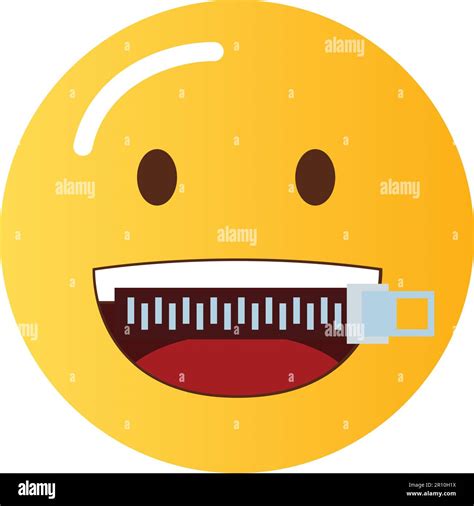 Zipper Mouth Face Icon Vector Image Suitable For Mobile Apps Web Apps