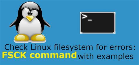 check linux filesystem for errors fsck command with examples