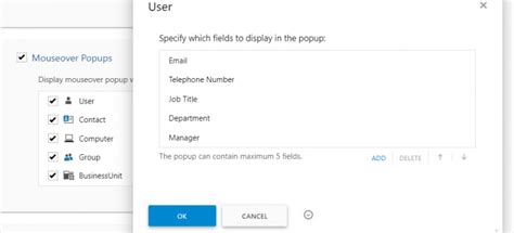 is it possible to increase mouseover popup limit adaxes qanda