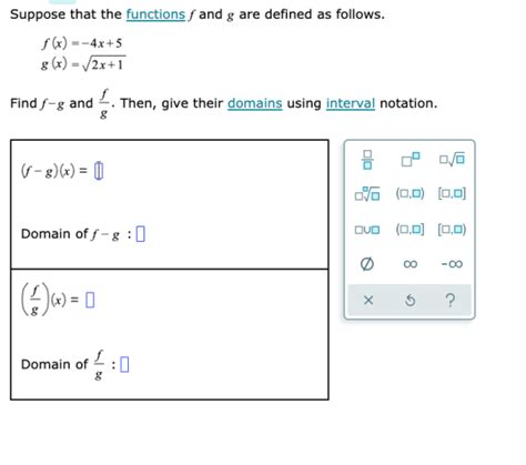 suppose that the functions f and g are defined as follows f x 4x 5 g