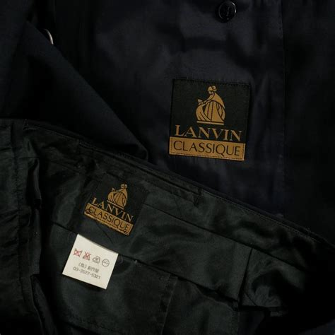 ランバン Lanvin スーツ フォーマル ダブル テーラードジャケット 2b ネイビー 紺 メンズ 中古 のヤフオク落札情報
