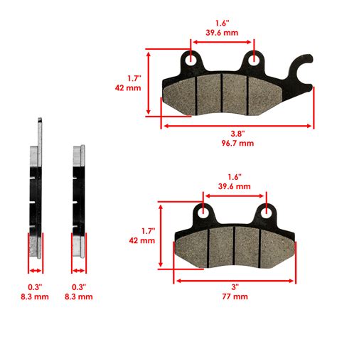 Front Rear Brake Pads For Kawasaki Ex250 Ninja 250r 2008 2009 2010 2011