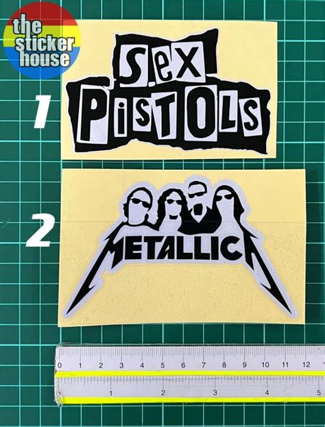 Sticker Ayat Perkataan Sex Pistols Metallic Sticker Cutting
