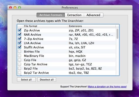 extract and uncompress any archive file with unarchiver for mac os x