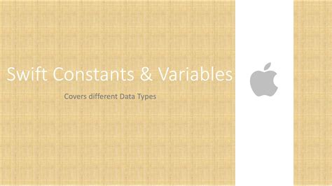 swift define constants and variables youtube