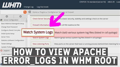 how to view apache error logs in whm root [step by step]☑️ red