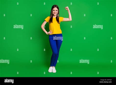 Full Length Body Size View Portrait Of Her She Nice Attractive Lovely