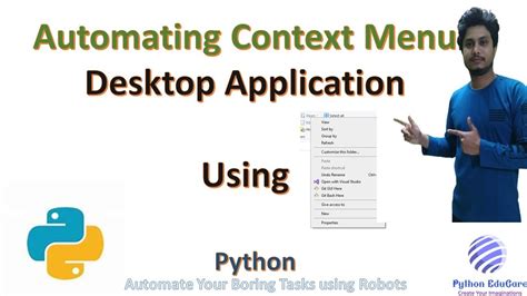 automate contextmenu item using pywinauto python learn desktop