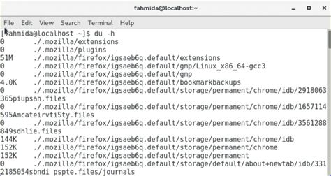 check disk space usage on centos linux hint