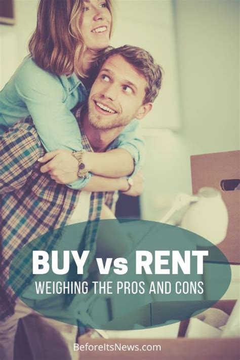 Buy Vs Rent Weighing The Pros And Cons Personal Finance Before It