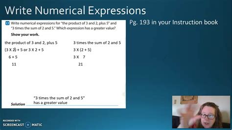 write numerical expressions youtube
