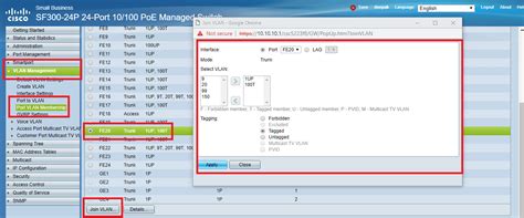 solved sg350 28 trunk ports not holding tagged vlans cisco community