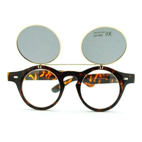Trendy High Fashion Chic Flip Up Perfect Circle Round Sunglasses Ebay