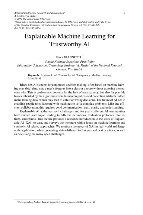 pdf explainable machine learning for trustworthy ai