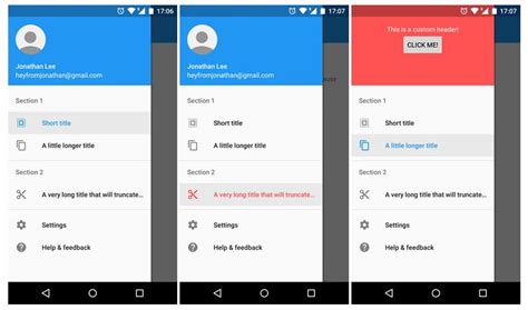 xamarin android create left navigation drawer layout