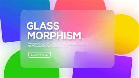 glass morphism ui design youtube