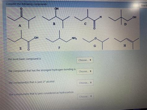 Solved Consider The Following Compounds Time Oh Oh Ry B A D