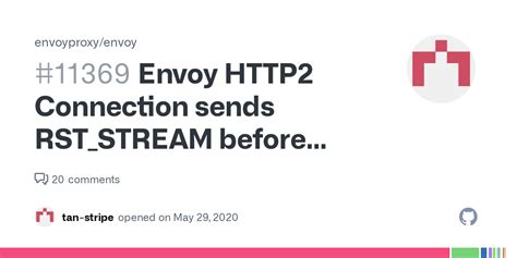 envoy 2 connection sends rst stream before initial headers which