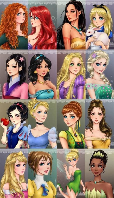 Disney Princess Anime Style
