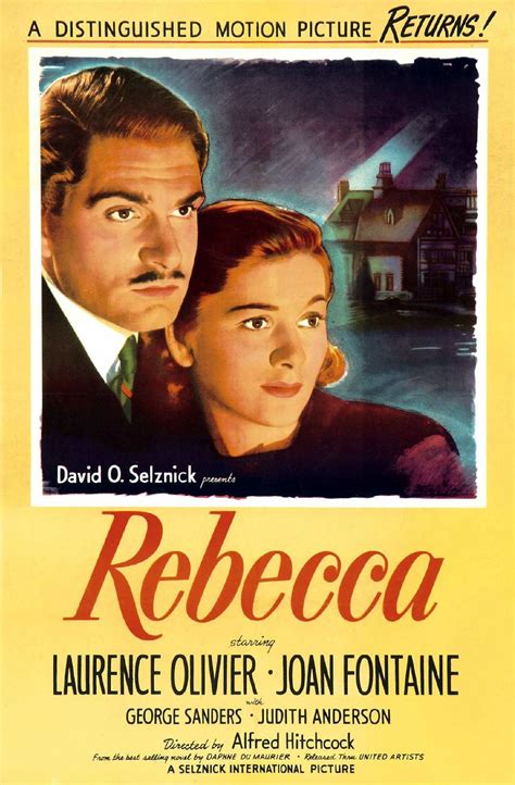Rebecca Movie Poster 1940 Old Movie Posters Hitchcock Movie Posters