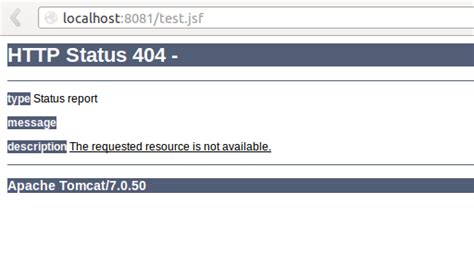 java jsf the requested resource is not available stack overflow
